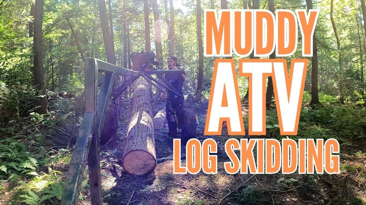 Skidding Logs with ATV Log Arch | Virginia Tech Solar Kiln Build Pt 1 ...