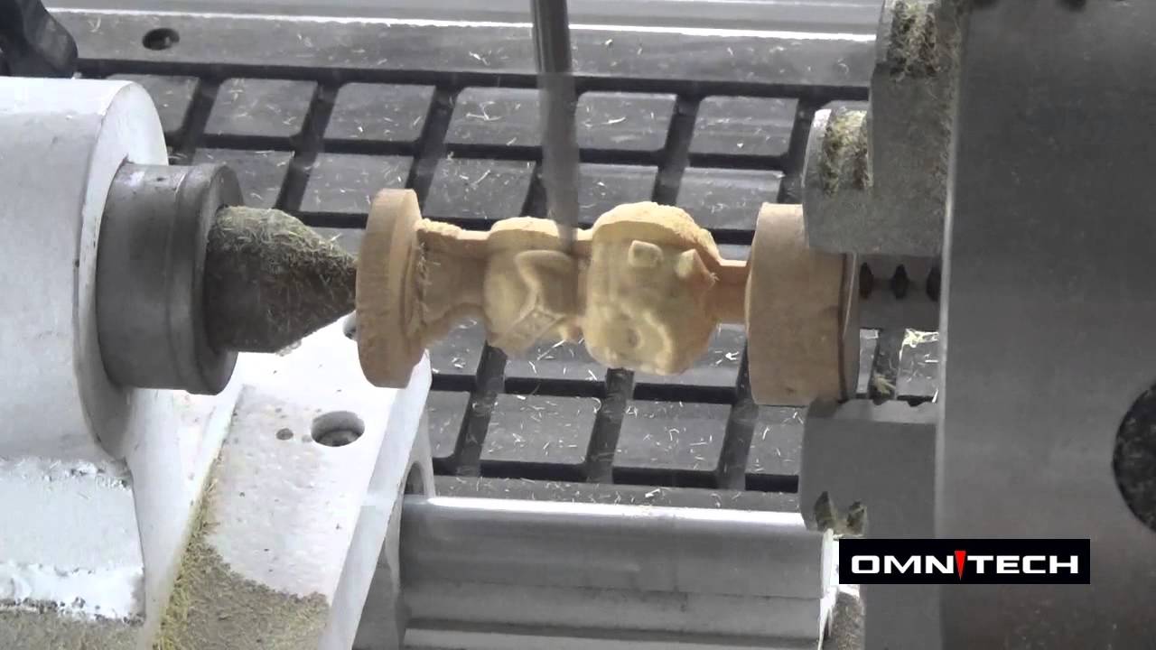 Rotary on the table engraving cylinder wood sample show - YouTube