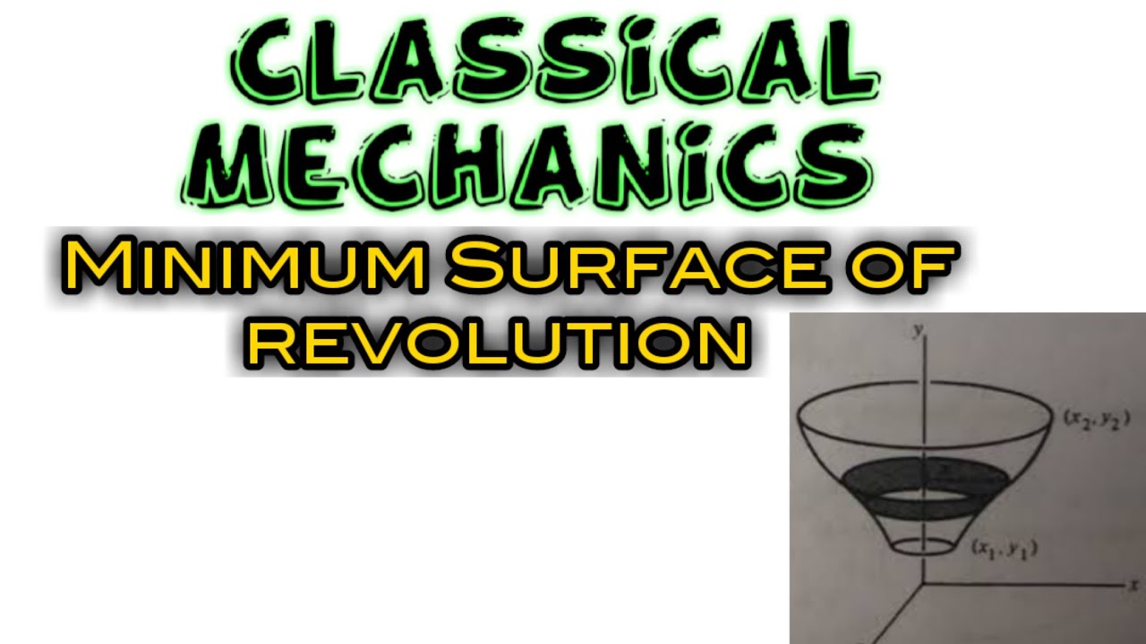 Minimum surface of revolution || Classical Mechanics - YouTube
