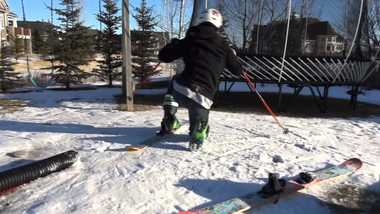 Skiing The Backyard Setup - YouTube