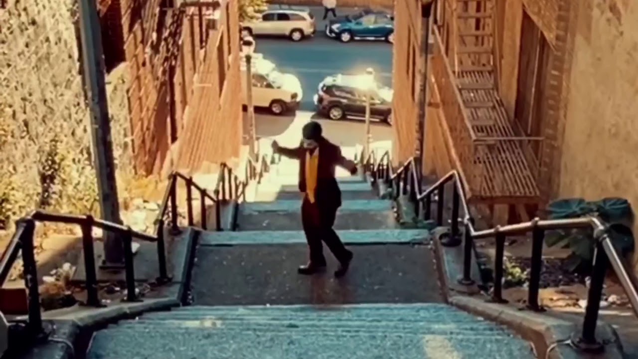 Joker Dancing On the Steps Scene - YouTube