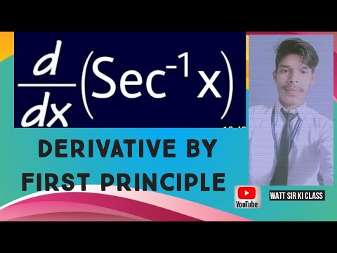 sec inverse x ka differentiation kaise nikale||#watt_sir||#by_first ...