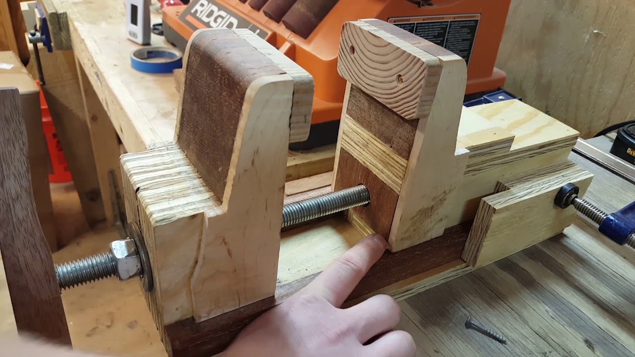 My $10 Home Made Scrap-Wood Vise - YouTube