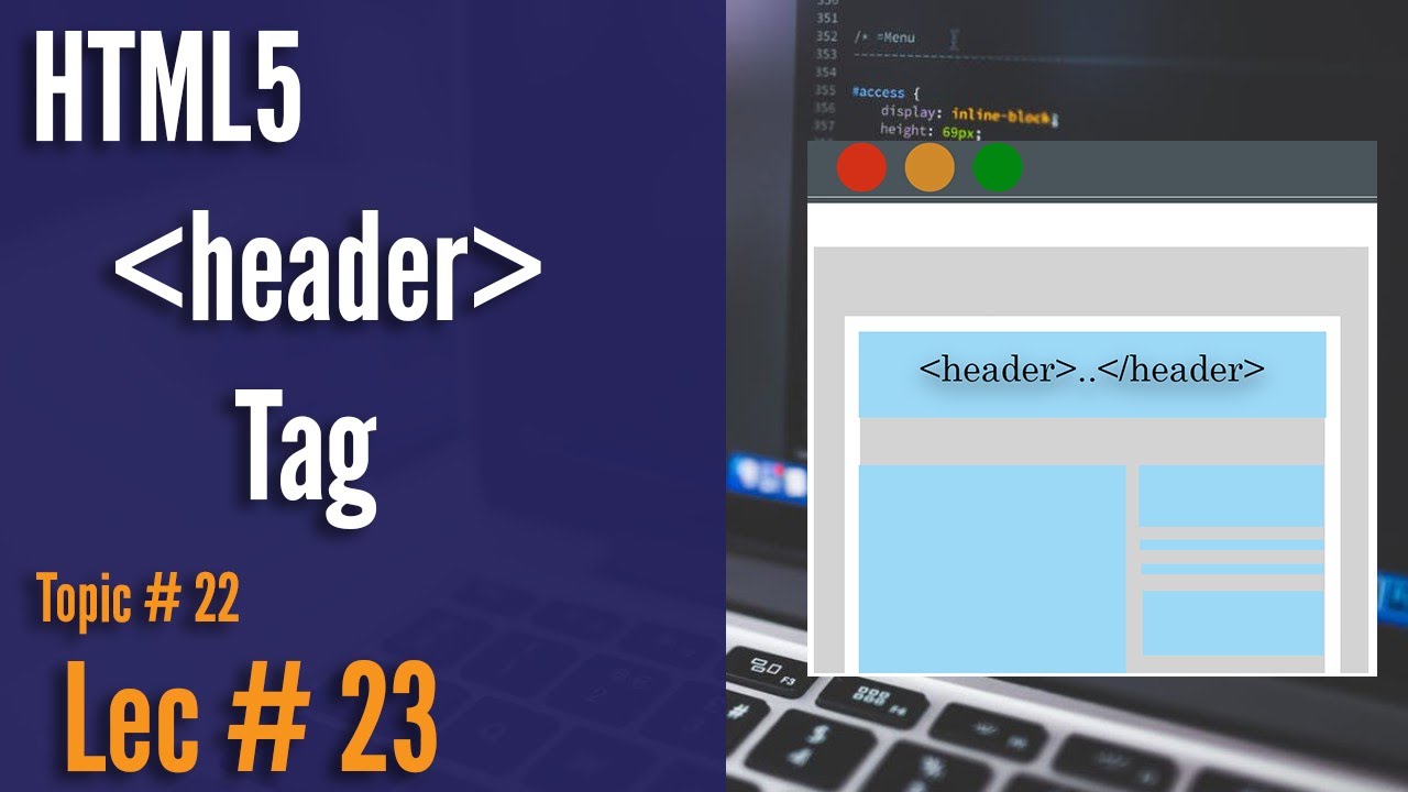 HTML5 Header Tag || HTML and CSS lectures for beginners in Hindi/Urdu ...