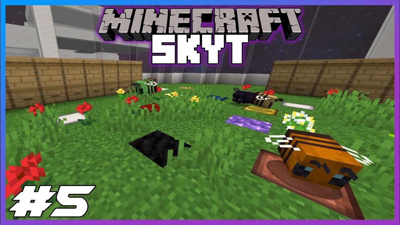 Minecraft SkyT Ep.5 Productive Bees - YouTube