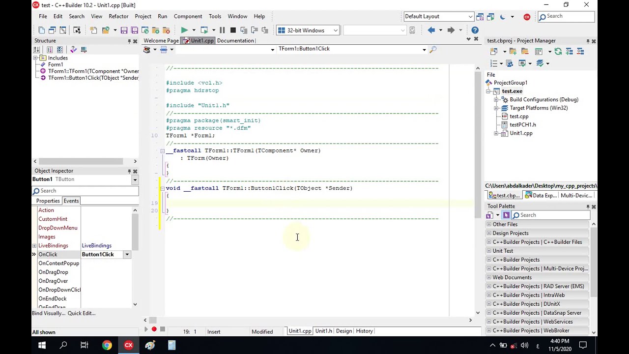 مقدمة عن بيئة C++ Builder - YouTube