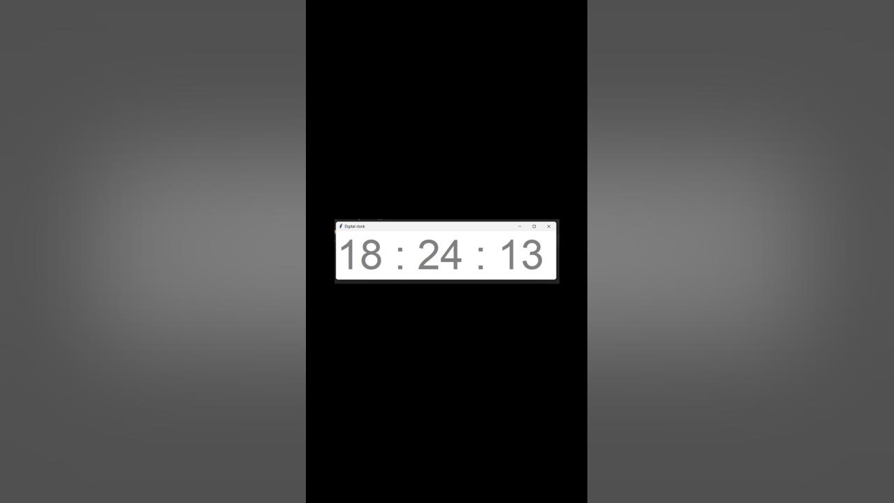 How to create Digital Clock in just few Lines of Python #trendingshorts #easy #shorts #education ...