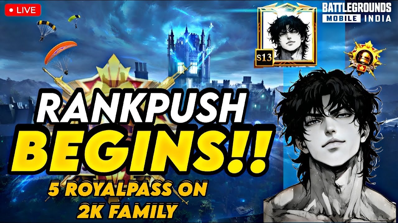 RANK PUSH TO CONQUEROR !AURA JACK IS LIVE 5 ROYAL PASS ON 2 K SUBSCRIBE ...