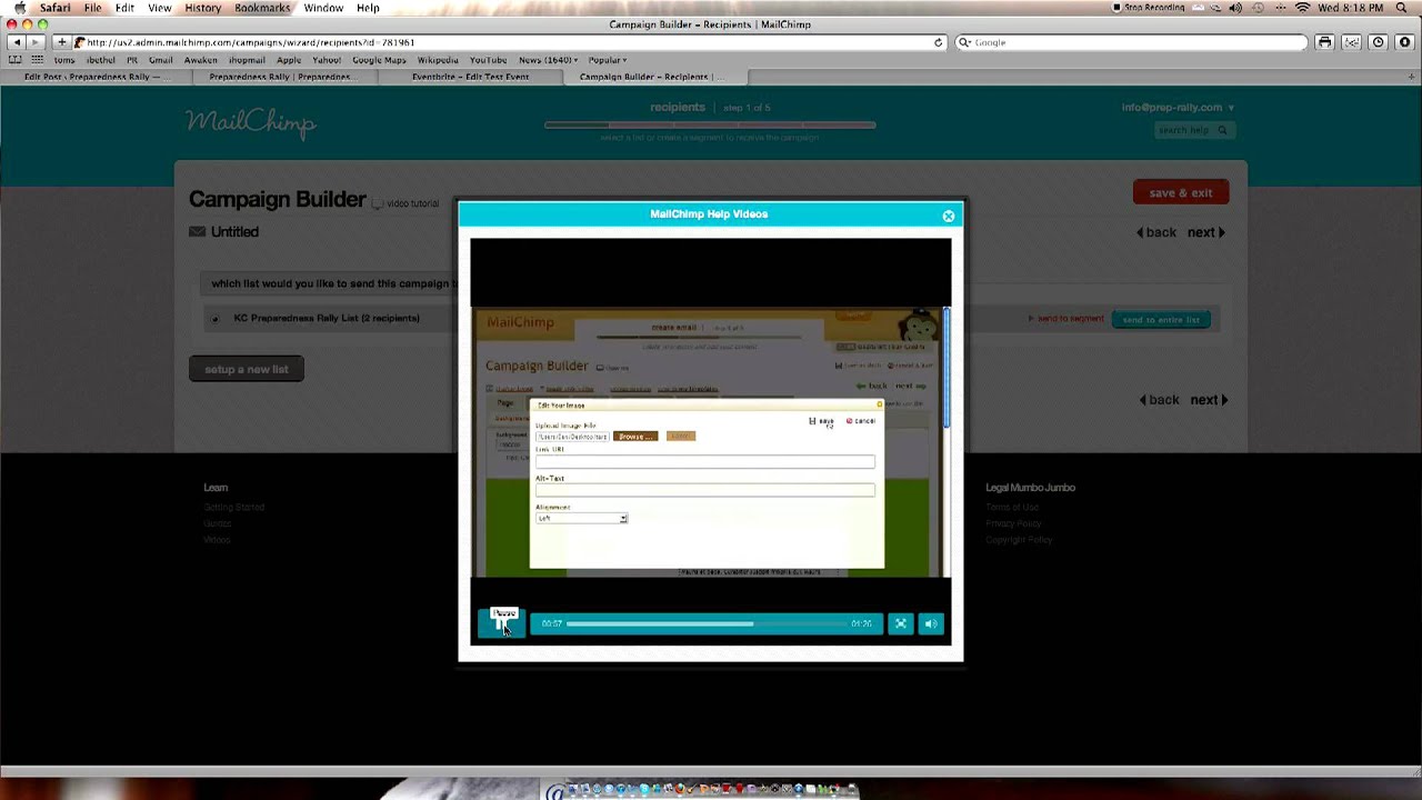 Create A MailChimp Email Blast - YouTube