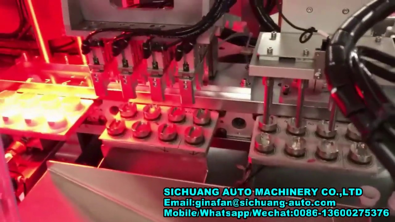 euro cap infusion foil cap automatic assembly machine - YouTube