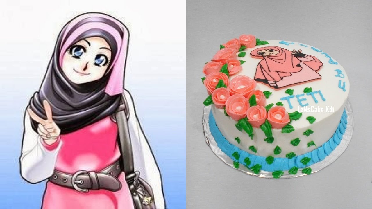 Hijab Topper - Cake Decoration - YouTube