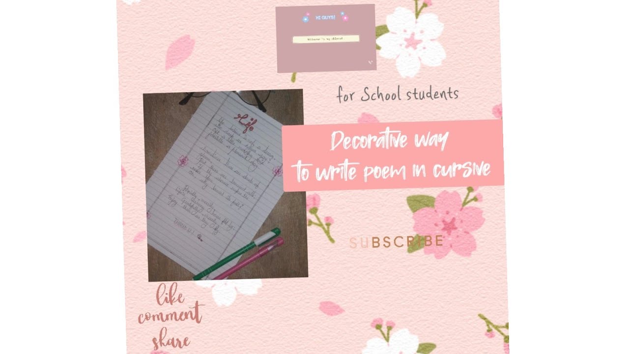 POEM writting Style || For students • Decorative Way# - YouTube