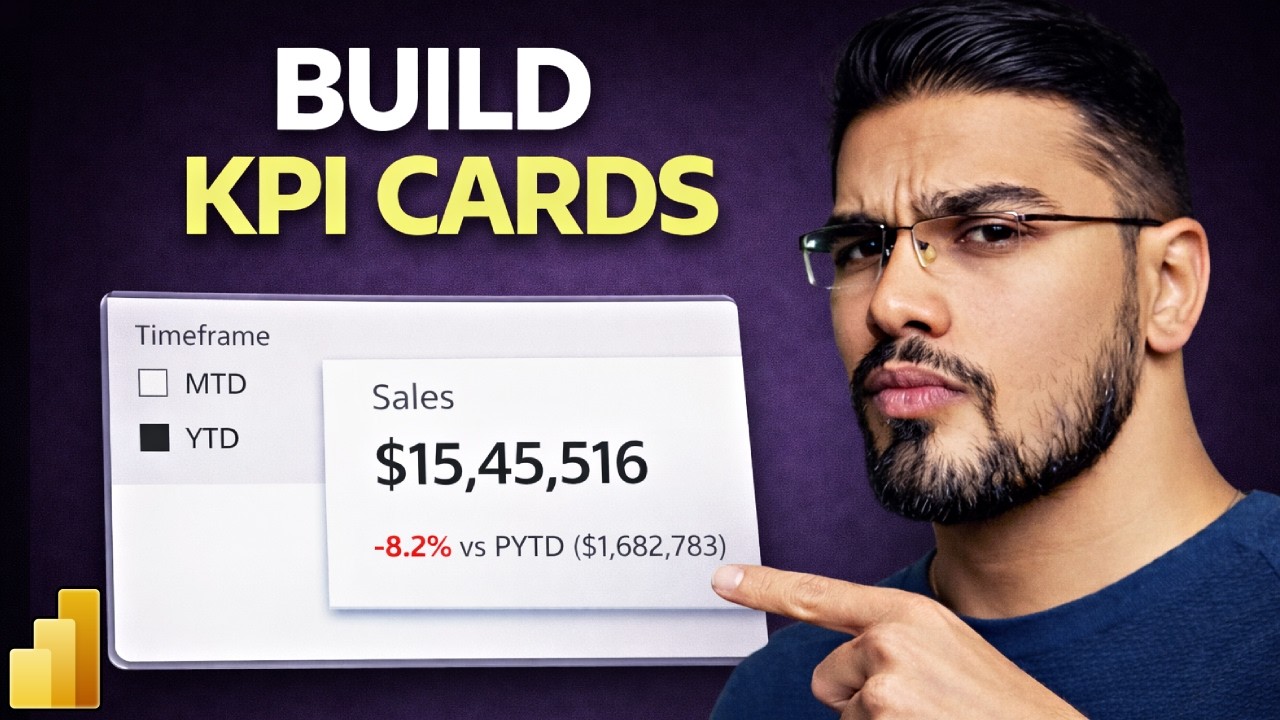 Create KPI Card in Power BI (Step-by-Step) | Dynamic Power BI KPI Card ...