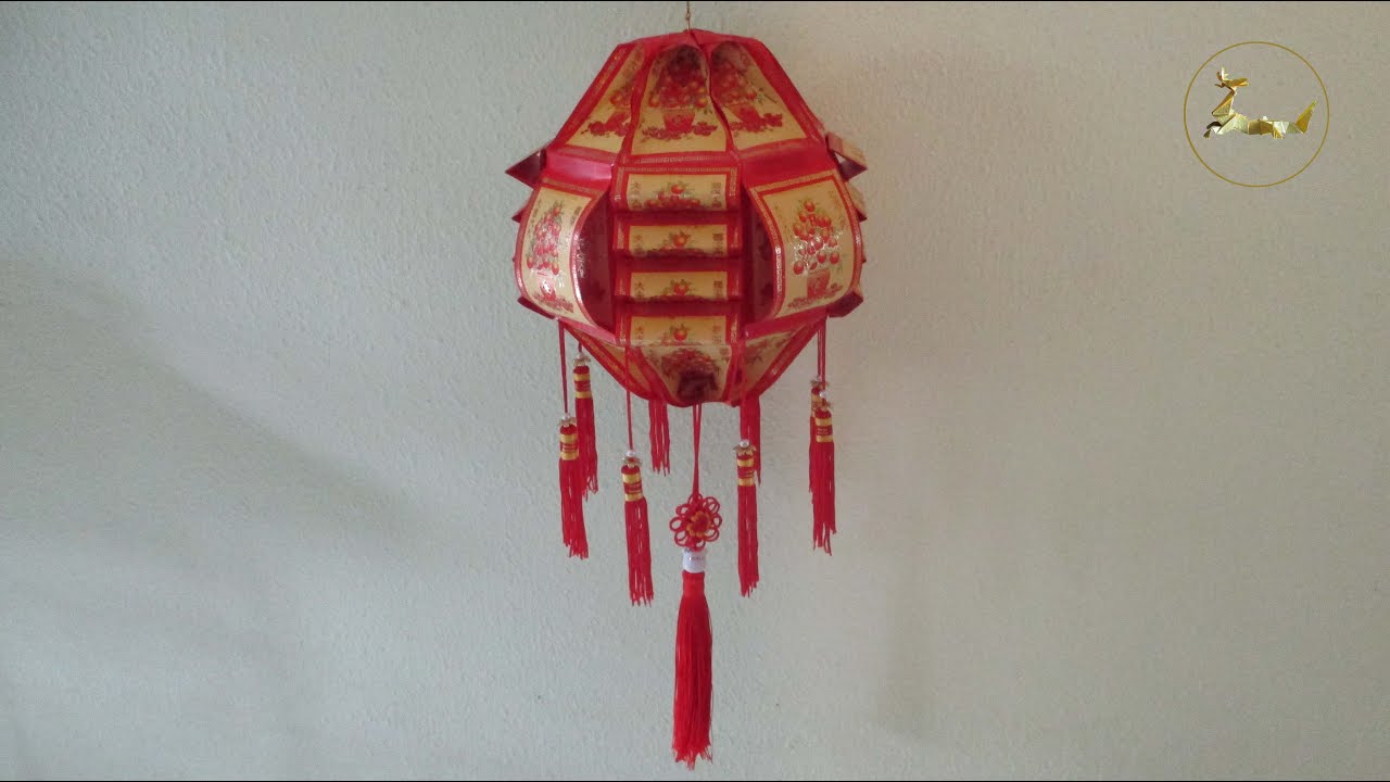 44-unit Hongbao Lantern - CNY Tutorial No. 134 - YouTube
