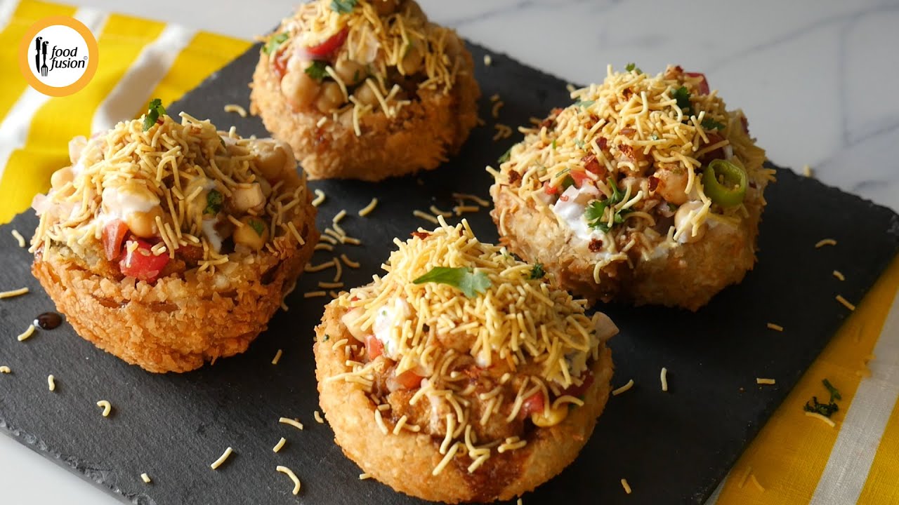 Aloo Tikki Chaat in Onion Cups Recipe By Food Fusion - YouTube