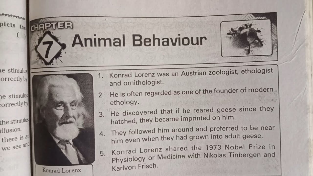 9th class biology 7th chapter (Animal behaviour) question and answers ...