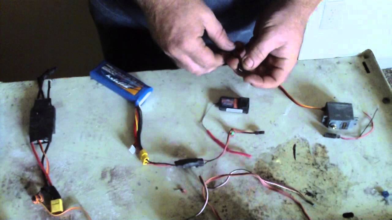 rc wiring with bec no esc - YouTube