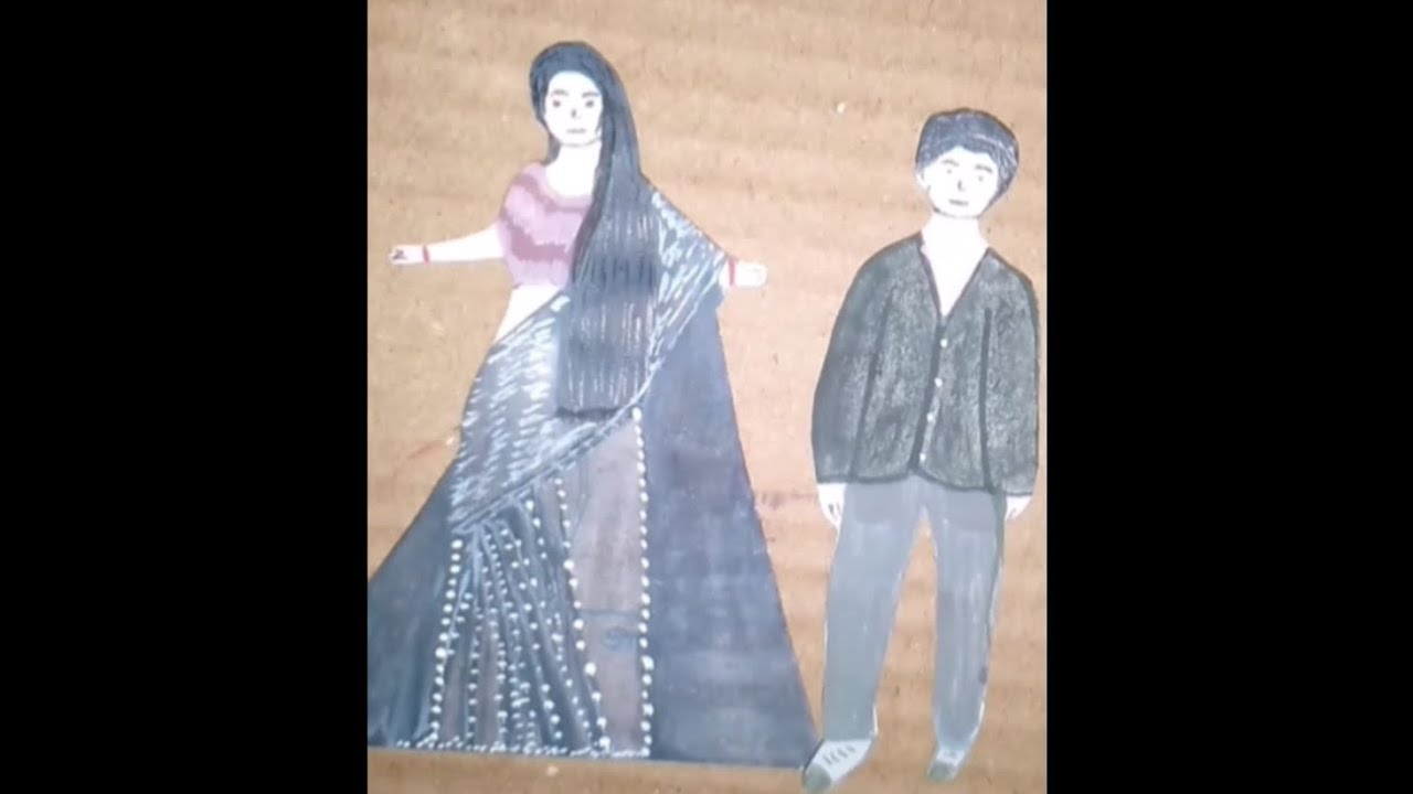 How to draw easy girl and boy #deepa easy drawing #easy painting - YouTube
