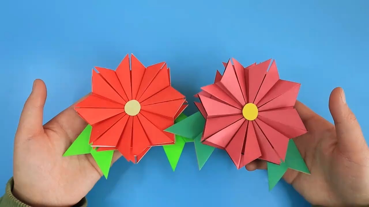 Origami Easy - Origami Flower Tutorial - YouTube