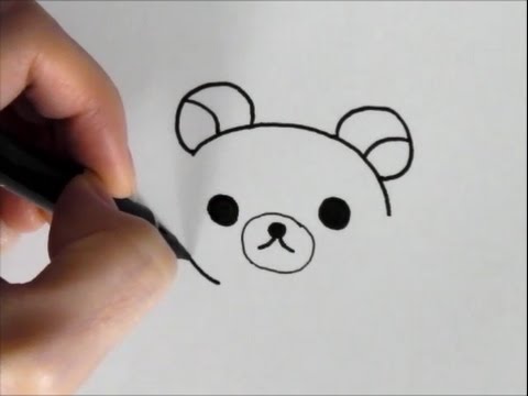[slowly version] How to draw Rilakkuma face-version [Japanese character ...