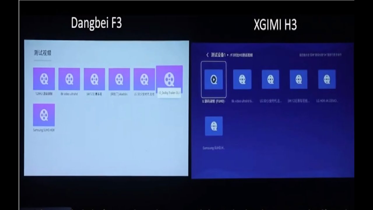 Dangbei F3 Smart Projector Vs Xiaomi Ecosystem XGIMI H3 Test And ...