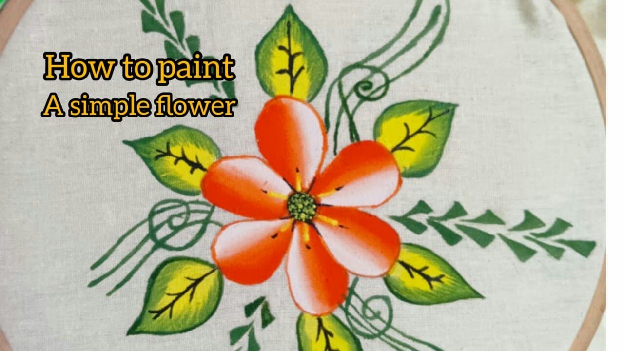 How To Paint An Easy Flower For Beginners/Easy Flower Paining ...