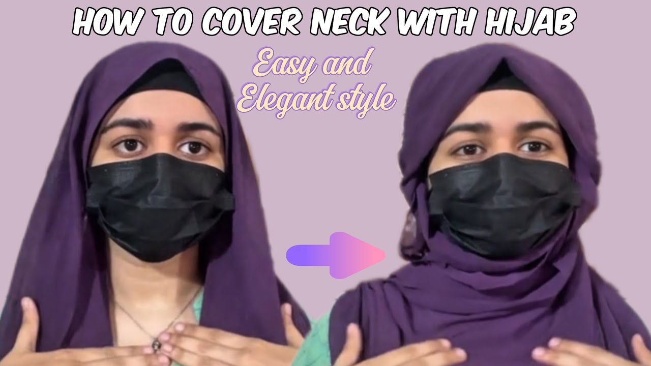 Modest Look with Georgette Hijab | Easy Neck Covering Tutorial! Hijab ...