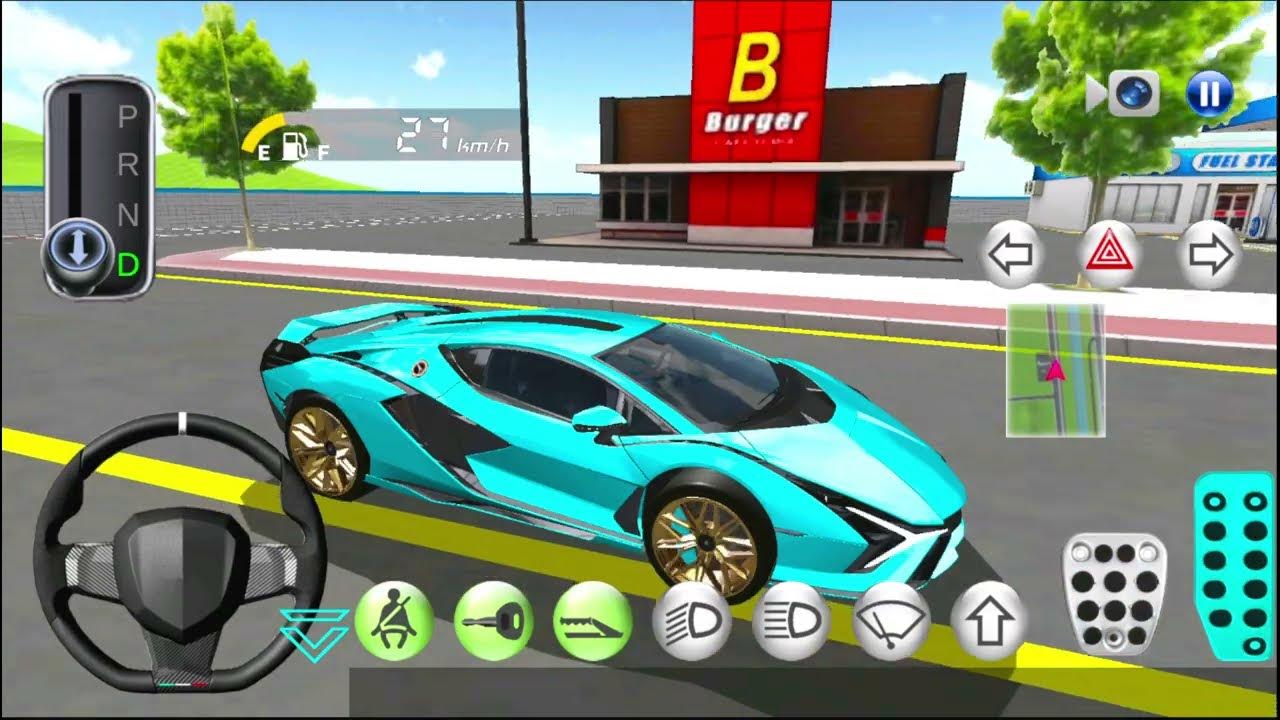 Lamborghini car drive on city road Part-25 || 3D Driving Class Gameplay ...