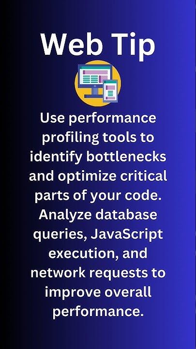Web tip. Use performance profiling tools #shorts - YouTube