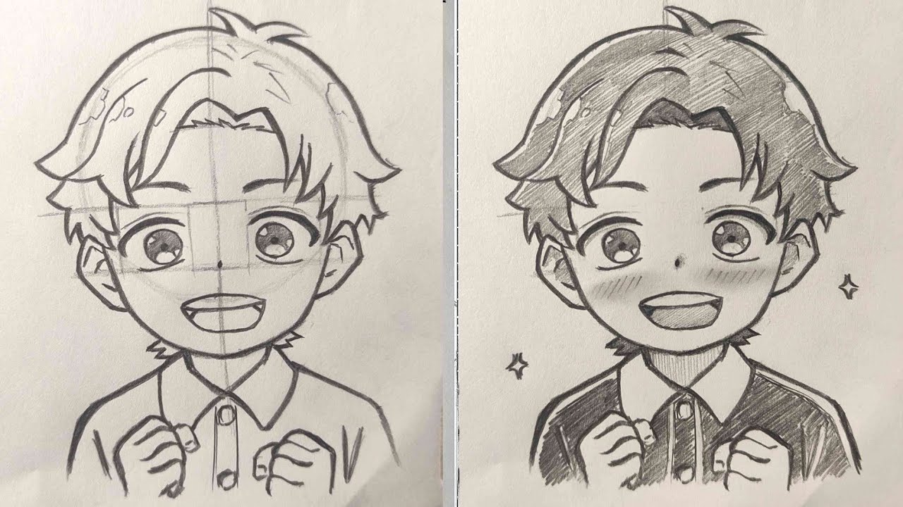 How to draw anime boy Damian Desmon | easy drawing for beginners - YouTube