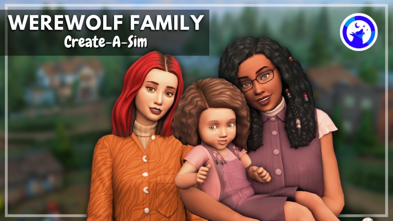 Adoptive Werewolf Family 🐺 | The Sims 4 CAS No CC - YouTube