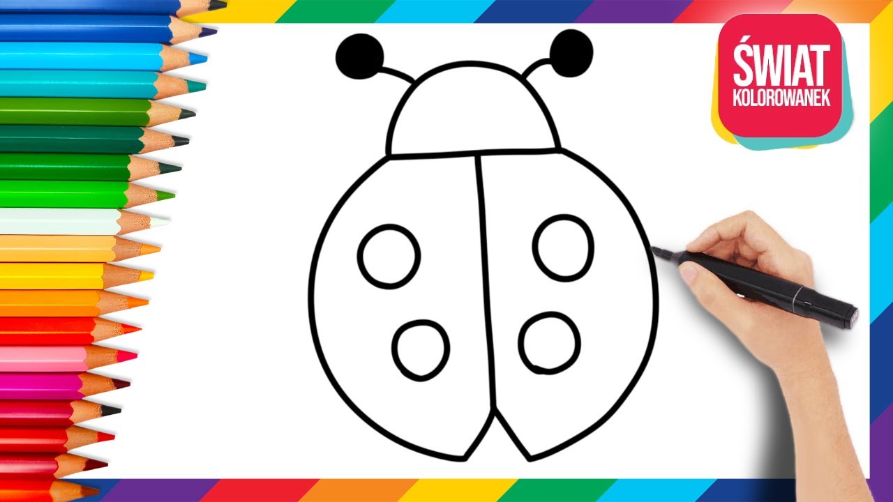 Biedronka Rysunek Dla Dzieci | Jak Narysować Biedronkę Krok Po Kroku ...