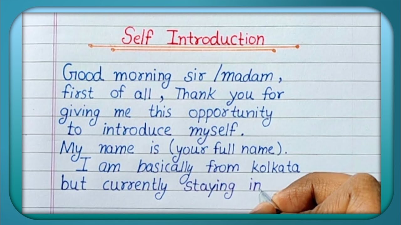 Self introduction in interview लिखना सीखें आसानी से | how to introduce ...