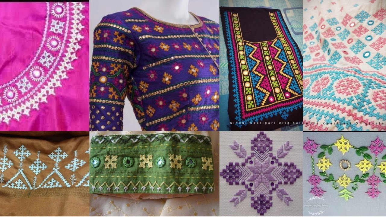 Top 50 gujarati embroidery/ sindhi embroidery/ kutch work designs of ...
