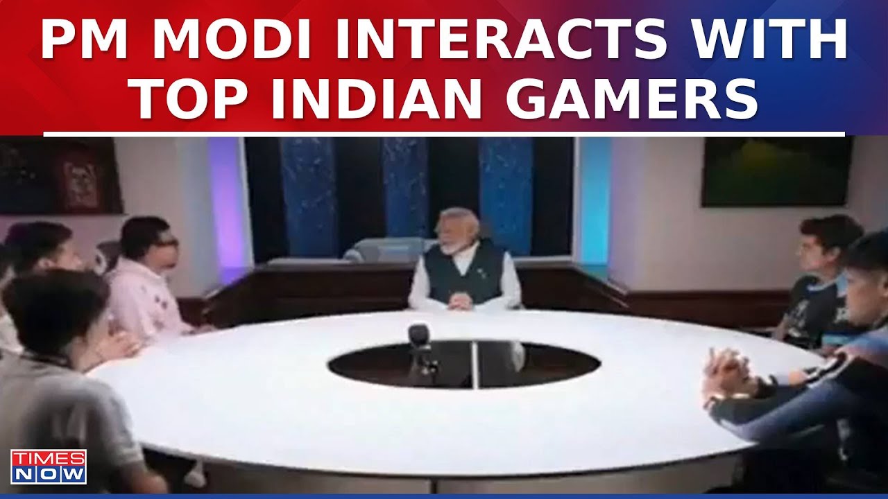 PM Narendra Modi Meets Top Indian Gamers; Tries His Hand On Few Games ...