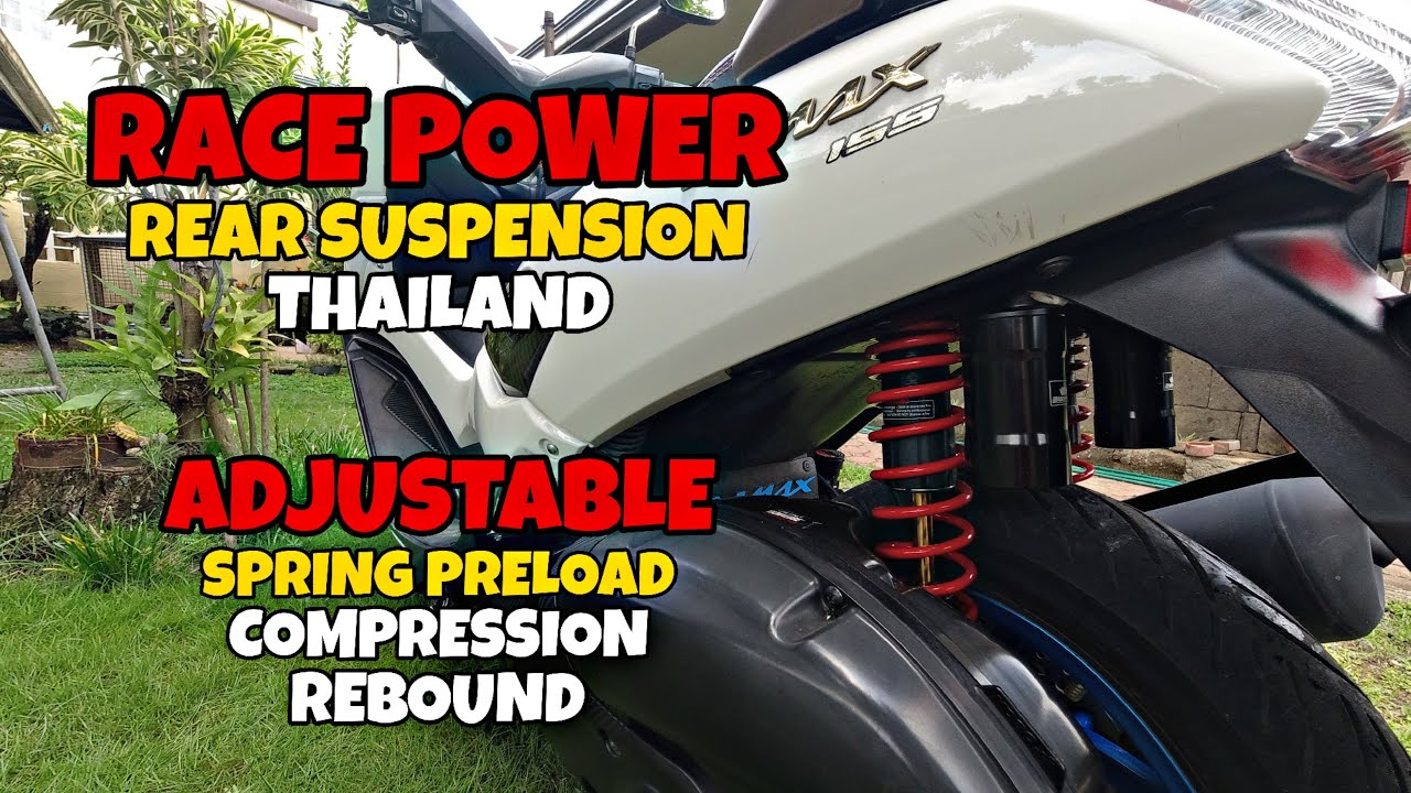 RACE POWER REAR SUSPENSION INSTALLATION REVIEW NMAX V1 - YouTube