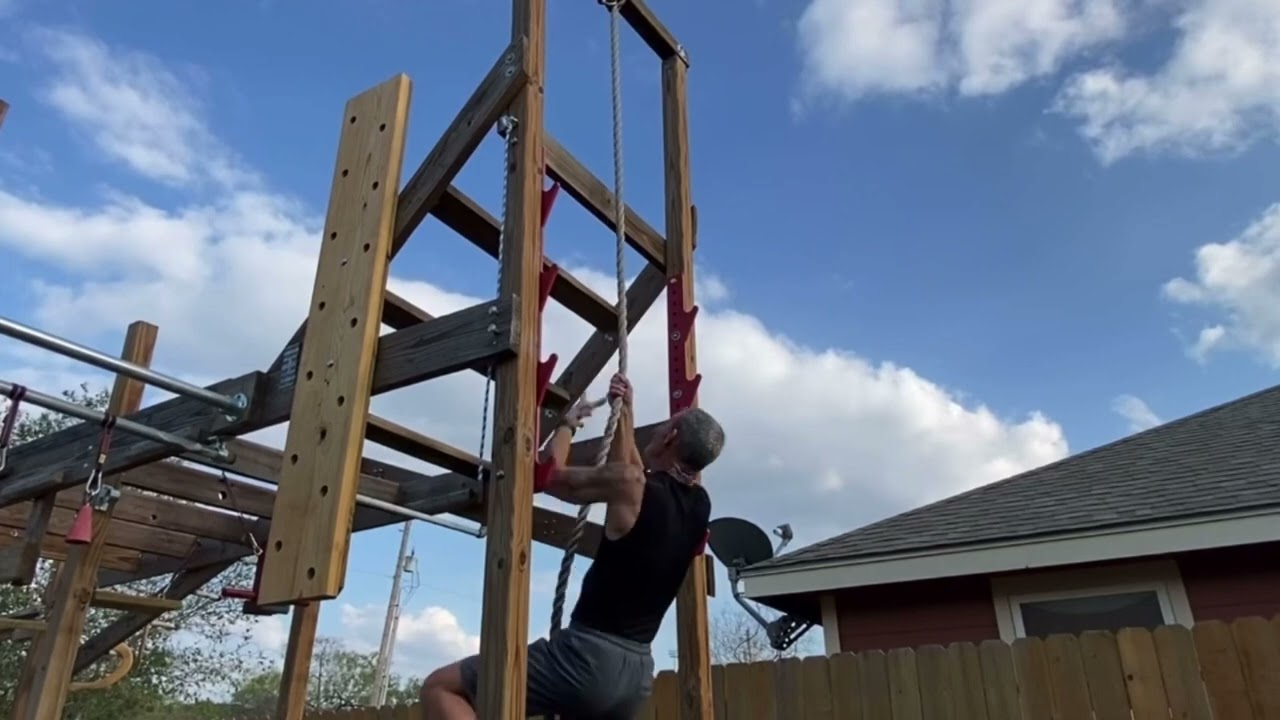 DIY Ninja Warrior Course training and full course run - YouTube