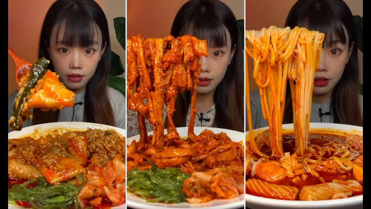 #27 [ASMR] MOST POPULAR FOOD FOR ASMR 요리 먹방 :) 이거 맛있네? 칼비빔국수(팔도비빔칼국수)와 ...
