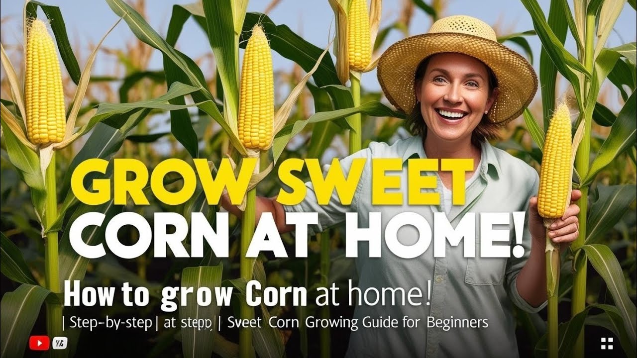 How to Grow Corn at Home Step-by-Step | Sweet Corn Growing Guide for ...