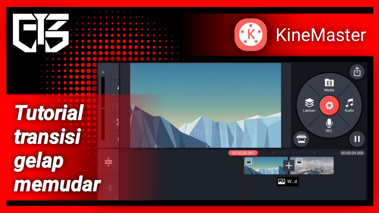 Cara membuat transisi hitam/gelap memudar, menggunakan KineMaster ...