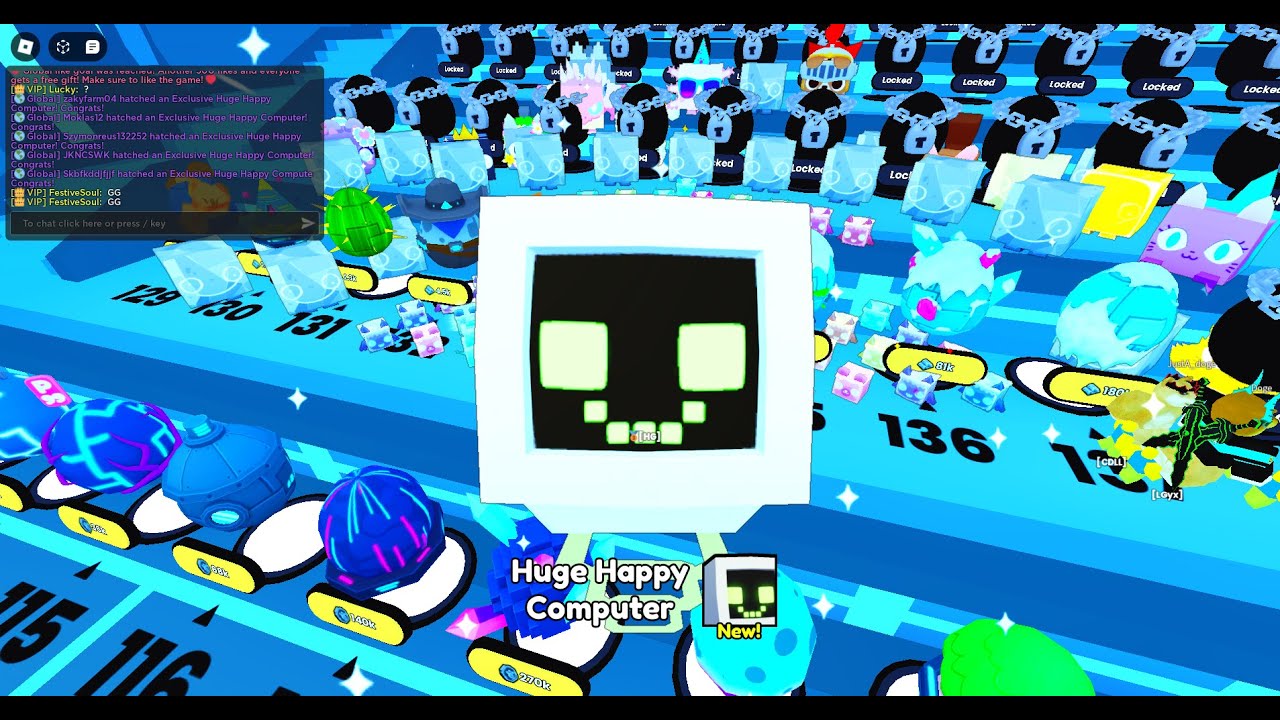 Hatching a Huge Happy Computer on camera in PS99! - YouTube