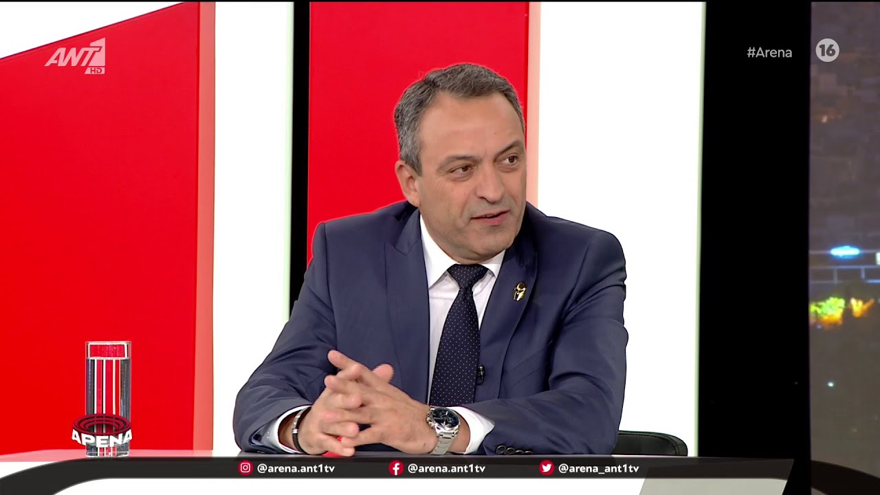 Ο Πρόεδρος των «ΣΠΑΡΤΙΑΤΩΝ», Β. Στίγκας, στην εκπομπή «ΑΡΕΝΑ» στον ΑΝΤ1 ...