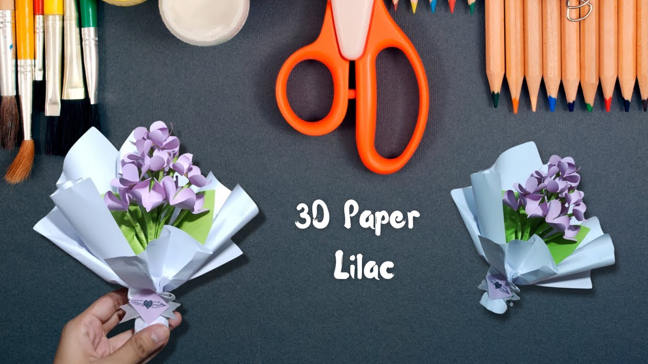 🌸3D Paper Flowers Making. Paper Lilac🌸3D Origami //Ruhi's Desire - YouTube