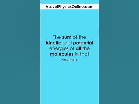 Internal Energy Definition - A Level Physics - YouTube