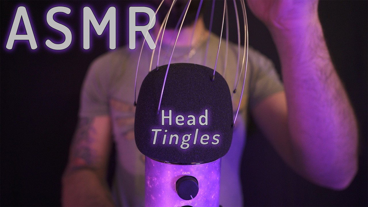ASMR Sleepy Head Tingles 🎇 Microphone Brushing & Scratching to Sleep 💤 ...
