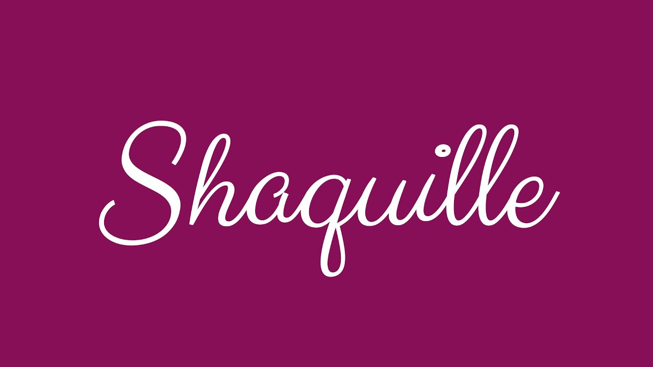 Learn how to Sign the Name Shaquille Stylishly in Cursive Writing - YouTube
