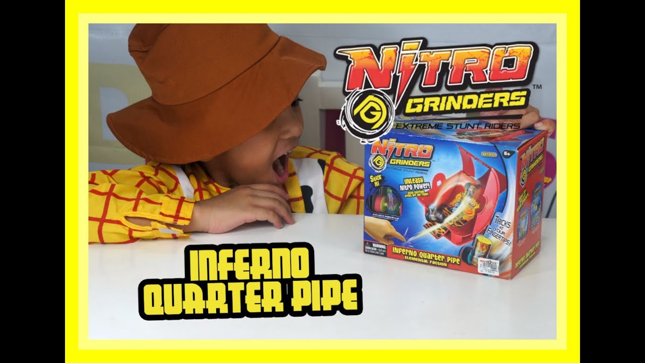 EXTREME STUNTS WITH NITRO GRINDERS INFERNO QUARTER PIPE HANDS-ON TRICKS ...