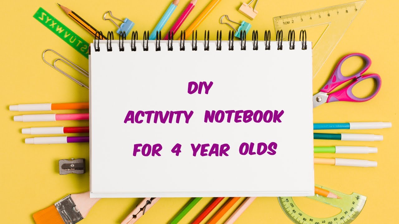 Diy activity notebook for 4 year olds | Learning with play - YouTube