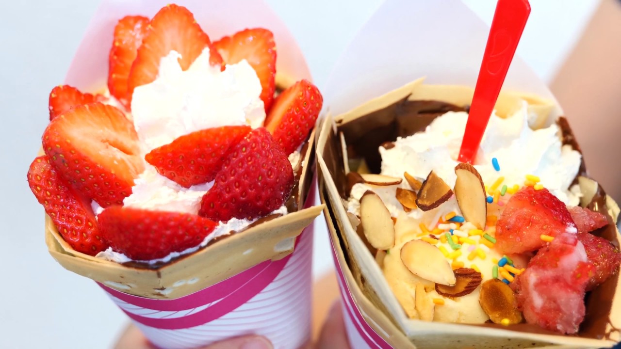 Beautiful Bouquet Shape Ice Cream Crepe | Korean Street Food | 꽃다발 크레페 ...