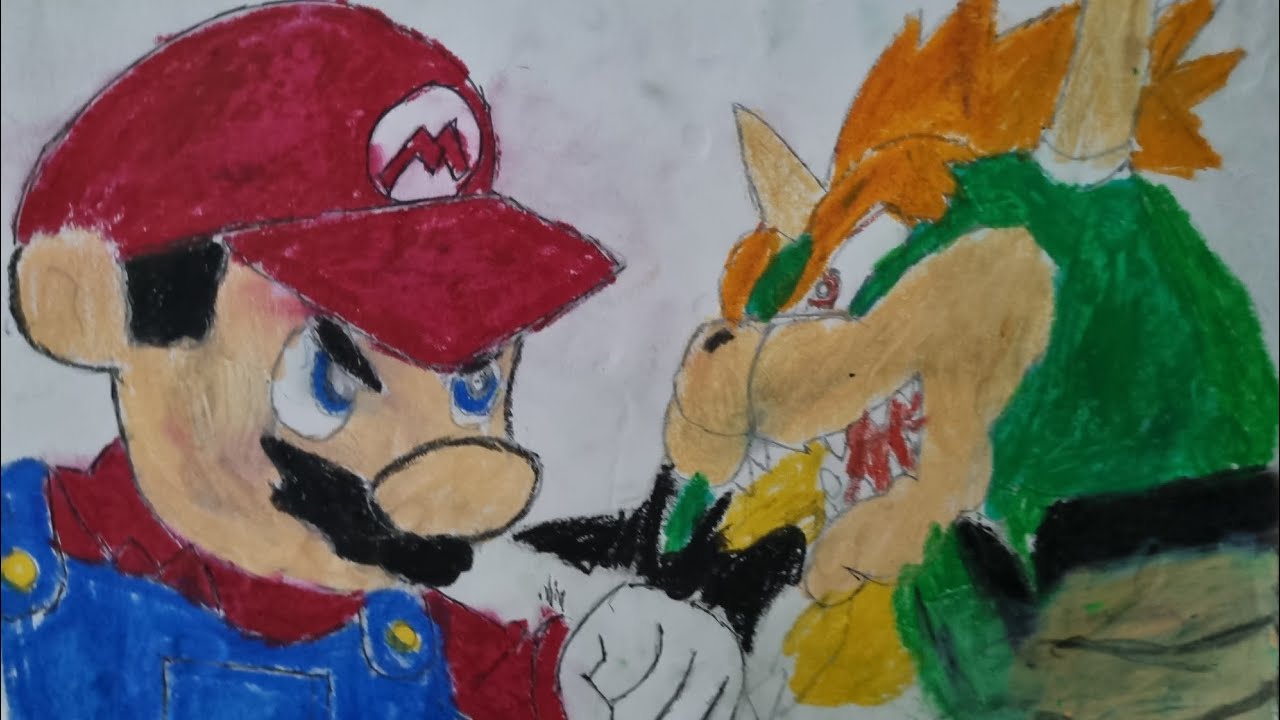 How To Draw Mario VS Bowser [Easy Tutorial] - YouTube